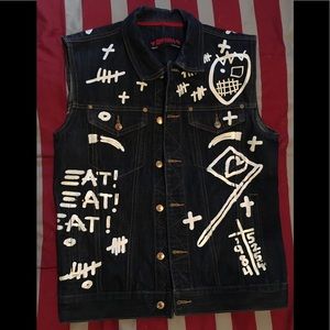 RON BASS | Other | Ron Bass Sleeveless Rockstar Denim Jacket | Poshmark